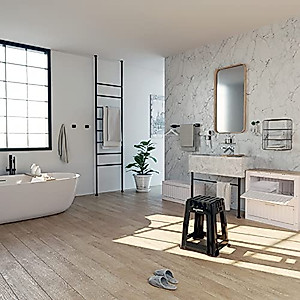 livinbox 45L collapsible storage bins with lids, dust-proof comic books container stackable folding box for Home Office Bedroom Living Room, White, FB-6432S-WT