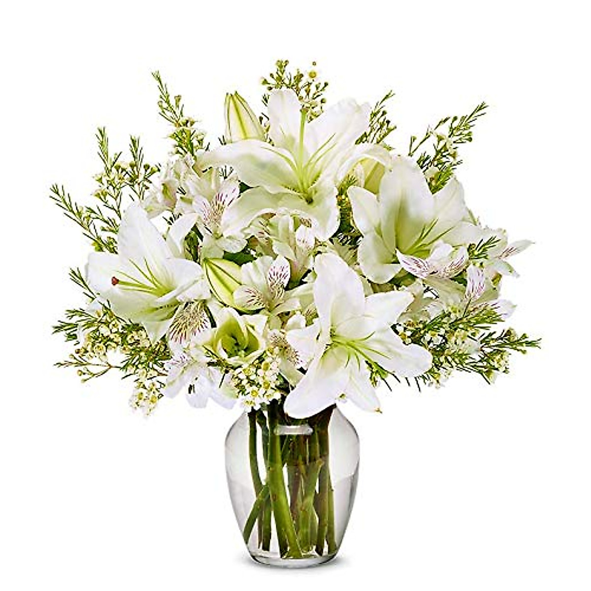 From You Flowers - Life Well Lived with Glass Vase (Fresh Flowers) Birthday, Anniversary, Get Well, Sympathy, Congratulations, Thank You