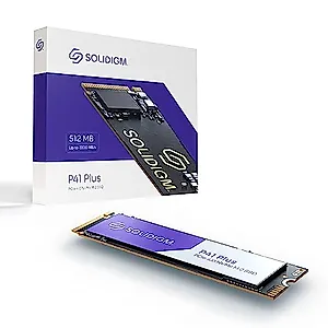 Solidigm™ P41 Plus Series 512GB PCIe GEN 4 NVMe 4.0 x4 M.2 2280 3D NAND Internal Solid State Drive (512GB, M.2 2280mm, PCIe 4.0 x4.) SSDPFKNU512GZX1