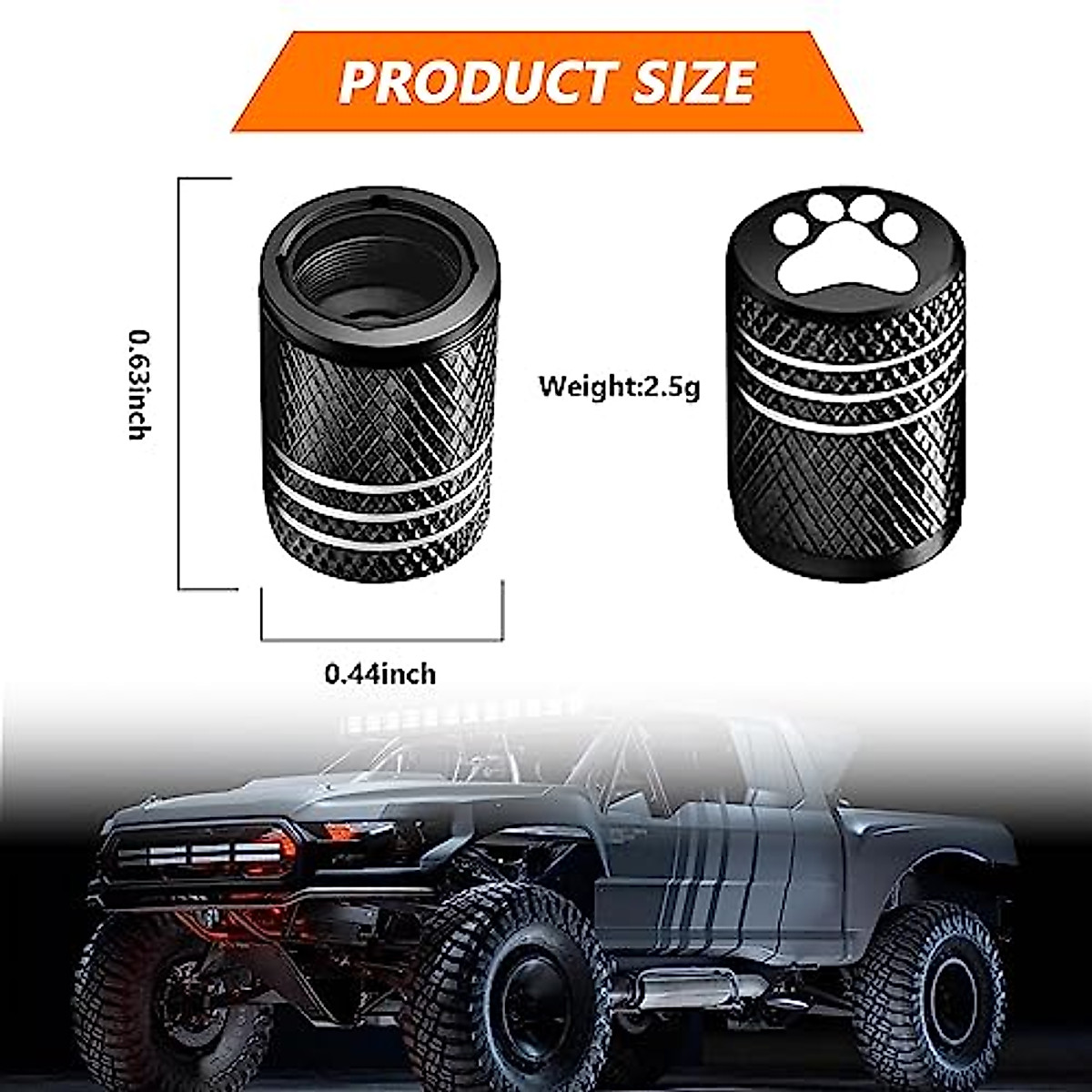 Kewucn 5 PCS Tire Valve Stem Cap, Aluminum Alloy Valve Stem Cover with Rubber Ring Plastic Liner, Corrosion Resistant Leak-Proof Wheel Valve Covers for Car Truck Motorcycle Bike