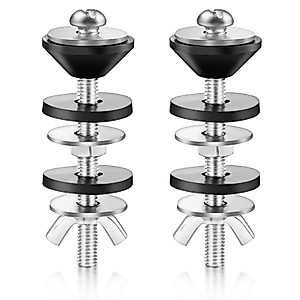 2Pcs Universal Toilet Tank to Bowl Bolts Kit, Waterproof and Rustproof Toilet Bolts,Heavy Duty Bolts,Toilet Tank Replacement Kit with Rubber Washers Gaskets,Wing Nuts and 2.8Inch Stainless Steel Screw