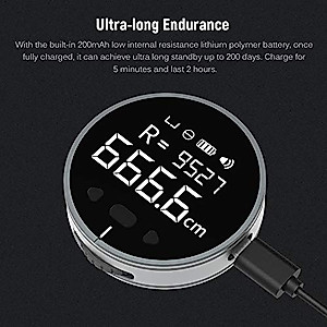 VISLONE Electronic Ruler 8 in 1 Range Finder 99m LCD Display High Accuracy Handheld Length Measuring Tool Long Standby Rechargeable Ruler
