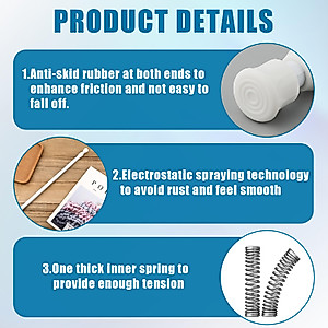 4pcs Window Security Bars Adjustable Sliding Door Guard Security Lock Bar Fixed Window Guard Door Security Devices Window Guards for Children Safety, Patio Door, Anti-Lift (White)