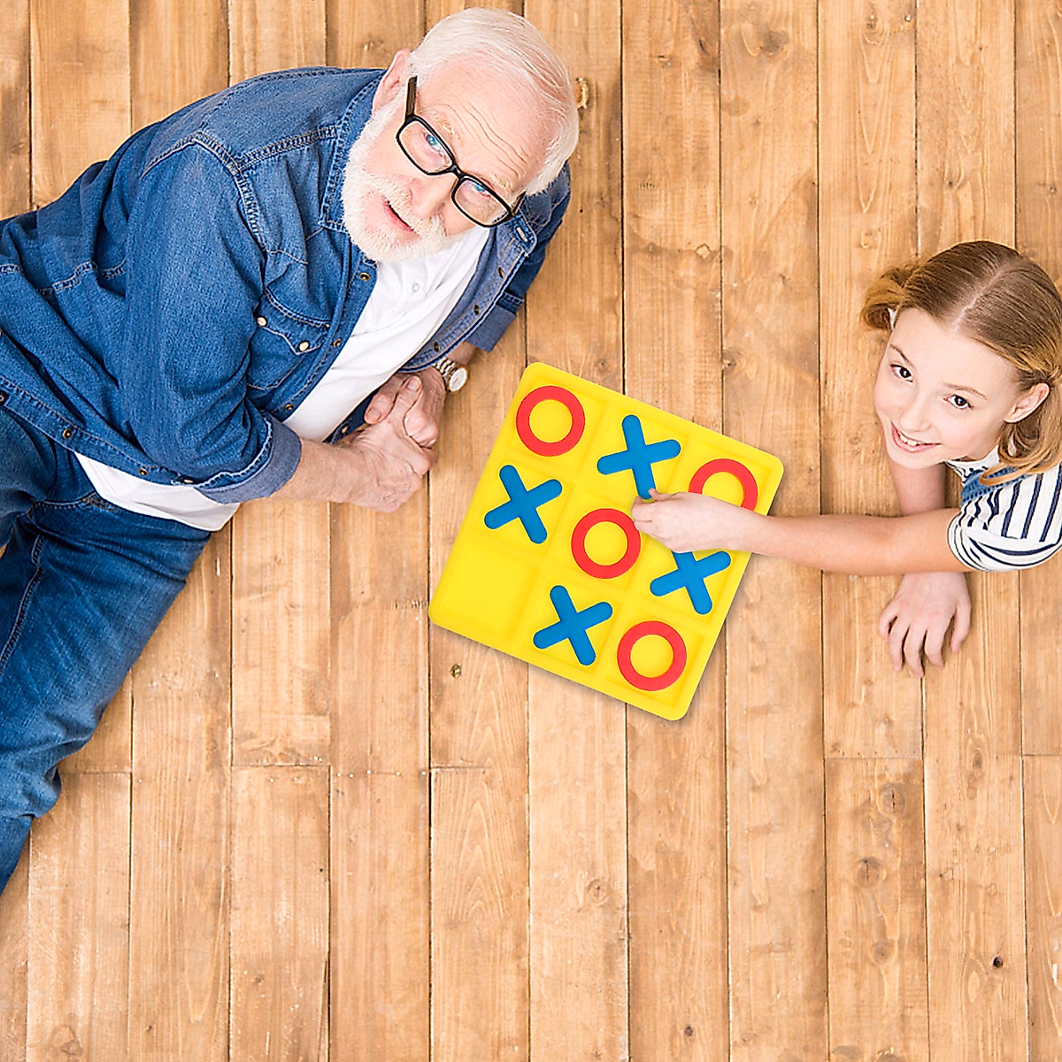 Toe Game Board 2 Boxes Noughts and Crosses Game Kids Toe Game Strategy Board Game for Kids Adult