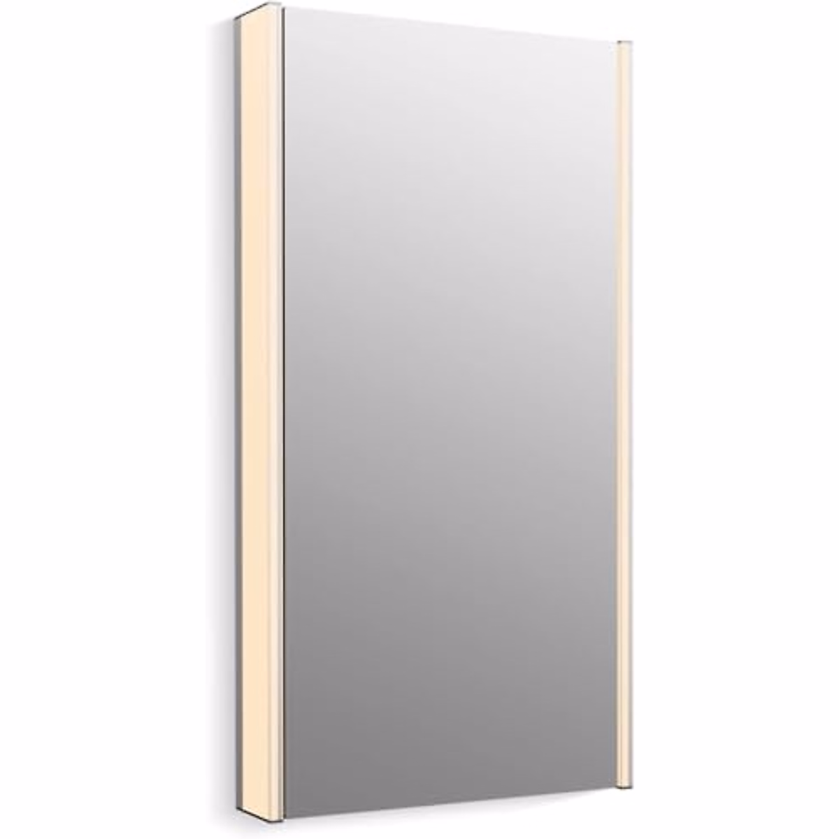 KOHLER K-81148-SLE-DA Maxstow Medicine Cabinet with LED Light, Mirror Door & Staggered Shelves, Rectangular Frame, 22" x 40"