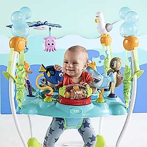 Bright Starts Disney Baby Finding Nemo Sea of Activities Baby Activity Center Jumper with Interactive Toys, Lights, Songs & Sounds, 6-12 Months (Blue)