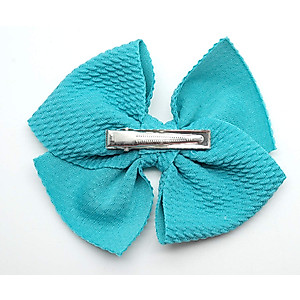 CÉLLOT 40 Pieces 4" Hair Bows Alligator Hair Clips for Baby Girls Toddlers Children Photographic Hair Accessories (20 Colors in Pairs)