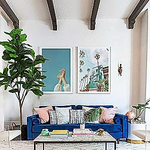 VIAGDO Artificial Fiddle Leaf Fig Tree 6ft Tall 86 Decorative Faux Fiddle Leaves Fake Fig Silk Tree in Pot Artificial Tree for Home Office Living Room Bathroom Corner Decor Indoor