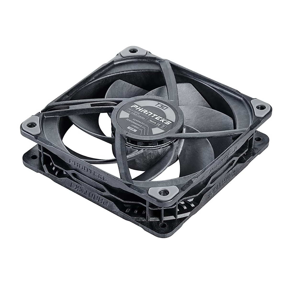 Phanteks (PH-F120T30_BG_3P) T30-120 Fan Triple-Pack, Premium high-Performance Fan, Excellent Sound Quality, 4-pin PWM, Multiple Fan RPM Modes, Black/Grey, 4.72 x 7.36 x 5.98 inches