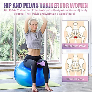 COFOF Thigh Master Thigh Exerciser for Women, Enhanced Resistance Hip & Pelvis Trainer, Inner Thigh Exercise Equipment Kegel Exercise Products for Women Home Gym(Purple)