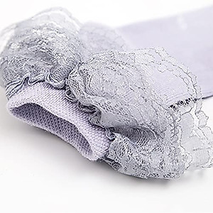 Mini angel Baby Girl Socks 5 Pairs Toddler Triple Ruffle Lace Socks Dress Frilly Ankle Socks (Triple Lace,3-5 Years)