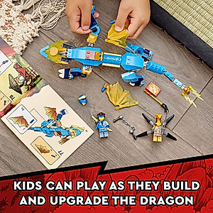LEGO NINJAGO Jay’s Thunder Dragon EVO 71760 - Toy Figure and Viper Snake Set with Minifigures, Collectible Speed Mission Banner, Ninja Battle Adventure, Great Gift for Kids 6 Plus Years Old