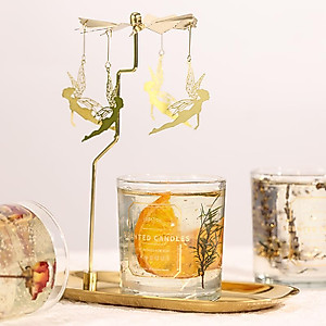 True Flower Jelly Wax Gift Box Candle,Scented Candle, Candle Gift Box,Birthday Gift, Soy Wax, Essential Oils, Household Indoor Decoration, Durable Fresh (Lime Basil and Citrus)