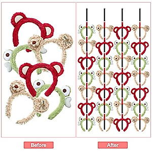 Riakrum 4 Pieces Mouse Ears Headband Holder Hair Bow Hanging Wall Display Decor Vertical Headband Organizer Storage Display Headpiece Hair Accessories Hanger Organizer for Women Girls