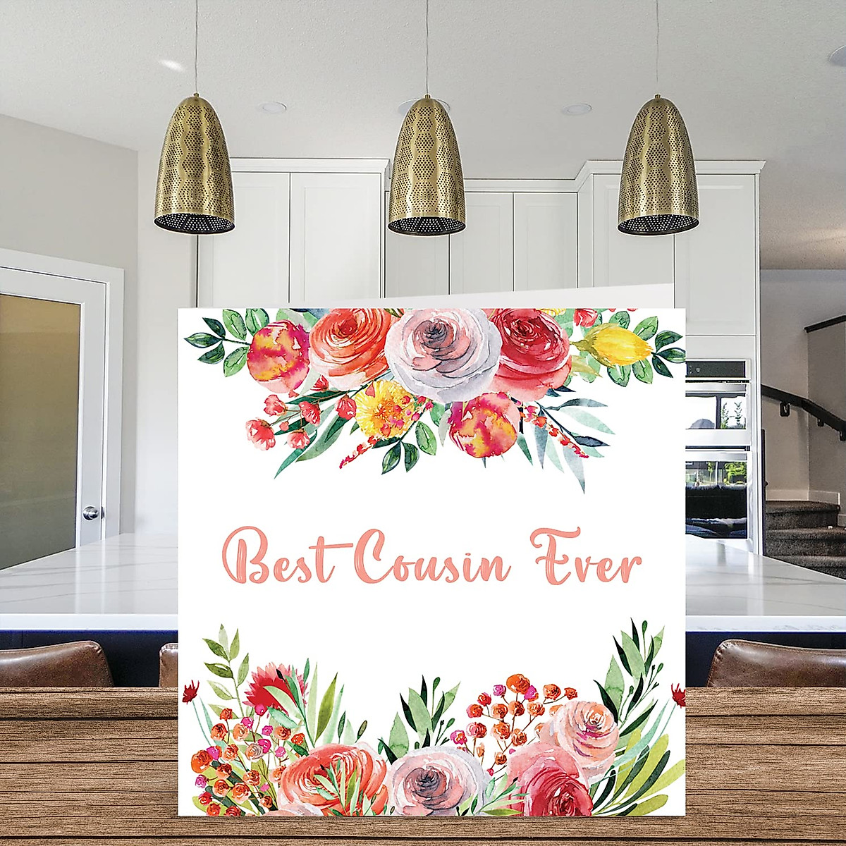 Stuff4 Birthday Cards for Cousin - Best Cousin Ever - Beautful Happy Birthday Card for Cousin from Relative Family, Cousin Birthday Gifts, 5.7 x 5.7 Inch Birthday Greeting Cards for Cousin