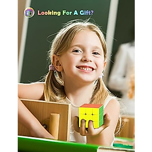 Speed Cube: Roxenda Profession 3x3x3 Speed Cube - Fast Smooth Turning - Solid Durable & Stickerless Frosted, Best 3D Puzzle Magic Toy - Turns Quicker Than Original