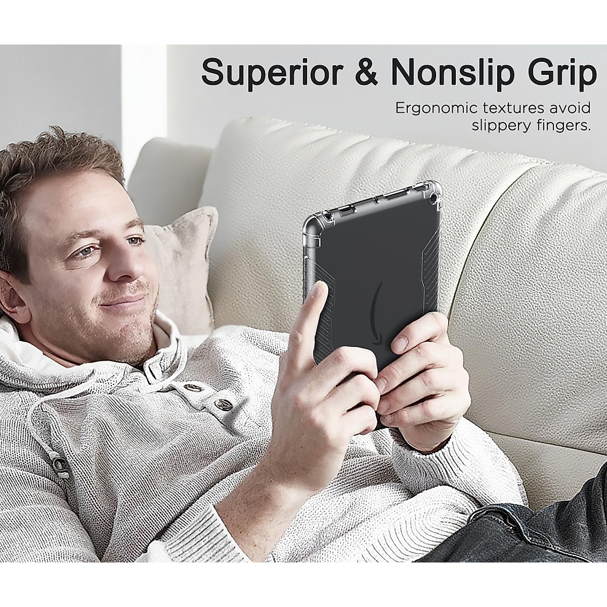 MoKo Case for All-New Amazon Kindle Fire HD 8 & 8 Plus Tablet (12th Generation-2024/2022 Release) 8", Ultra Clear Soft Flexible Transparent TPU Skin Bumper Back Cover Shell, Clear