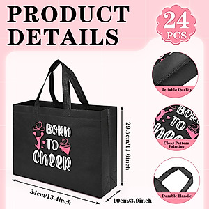Olgaa 48 PCS Cheerleader Gifts 24 PCS Cheer Bag Portable Cheer Makeup Bag PVC 24 PCS Keychain Cheerleaders Bulk Cheerleading Gifts Cheer Keyring for Women Girls Cheerleader Teammates Cheer Bag