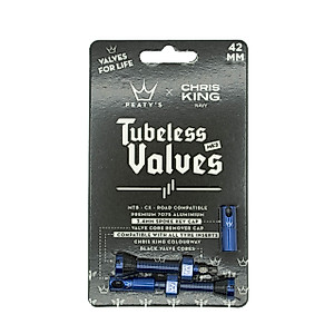 Peaty's x Chris King (MK2) Tubeless Valves, 42mm, Navy