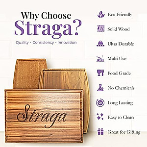 Straga Personalized Cutting Boards | Handmade Wood Engraved Charcuterie | Custom Wedding, Anniversary, Housewarming Gift for Married Couples (Eat, Drink and Be Married Design No.012)