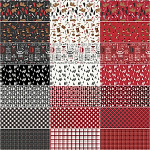 Lori Whitlock Woodsman 21 Fat Quarters Riley Blake Designs FQ-13760-21