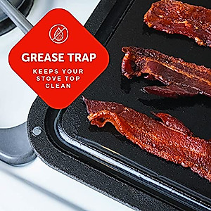 Cast Elegance Premium Steel Pizza Stone and Griddle for Grill and Oven, 17.5 x 13.5 inch, Rectangular