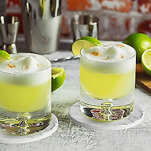 9 Pieces Ceramic Coasters for Drinks with Holder, Billbotk Absorbent Drink Coasters for Coffee Table, Marble Style Coasters Wooden Table, Suitable for Kinds of Cups, 4 Inches