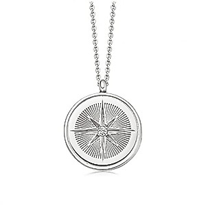 Locket Necklace personalized necklaces for women lockets for women that hold pictures necklace Celestial Compass photo necklace personalized locket Sterling Silver Custom Jewelry Personalized Locket Necklace