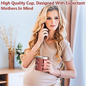 GINGPROUS New Mom Gifts, Promoted To Mommy Est 2025, 14oz Insulated Stainless Steel Coffee Mug, Mothers Day Gifts for New Mom To Be, First Time Mama, Mother, Mommy Pregnancy, Baby Shower, Rose Gold