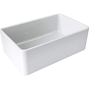 Fine fixtures Sutton Fireclay sink, 30" Apron Front Farmhouse Kitchen Sink. Solid (Not Hollow)