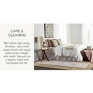 Jaipur Living Fables Collection 5' x 7'6" Small Area Rug with Medallion Design and Scrolling Border, Soft Power-Loomed Bohemian Rug for Bedrooms and Living Rooms, Pink/White