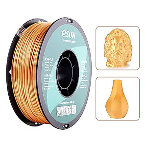 eSUN Silk PLA 3D Printer Filament, Dimensional Accuracy +/- 0.03 mm, 1 kg Spool, 1.75 mm, Gold