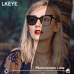 Oversized Reading Glasses Women Cat Eye Photochromic Computer Reader Stylish Ladies Designer Fashion Big Unbreakable Eyewear 2Pack Black & Dark Green +3.0x