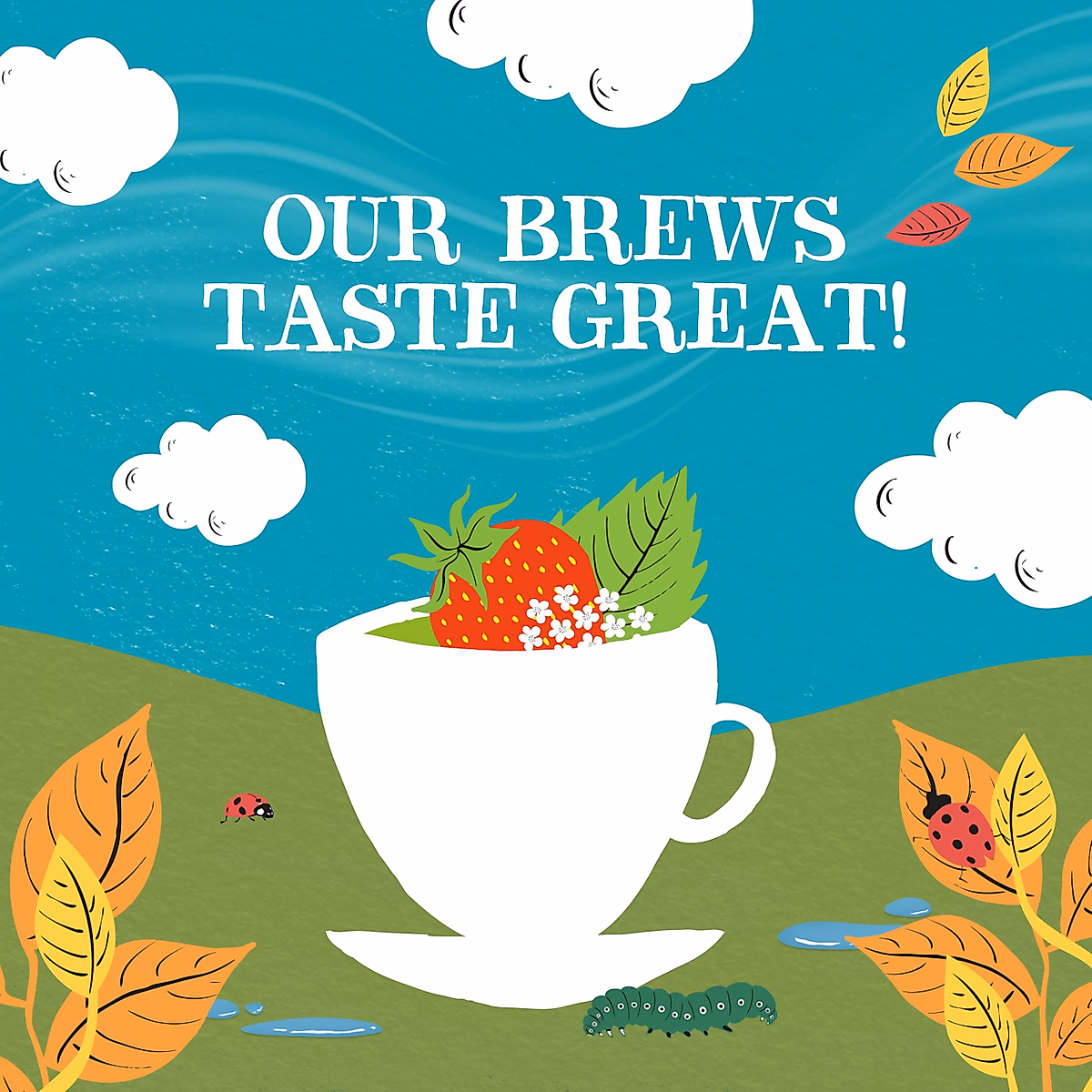 Clipper Tea Strawberry & Elderflower Herbal Tea – Caffeine Free, USDA Organic, Great Hot or Iced – Refreshingly Fruity, Natural, Fair & Delicious – 20 Tea Bags