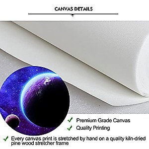 iKNOW FOTO 3 Piece Canvas Prints Galaxy Stars Abstract Space Wall Art Elements of This Image Furnished by NASA Modern Home Decor Stretched and Framed Ready to Hang for Kids Room Decor 12x16inchx3pcs