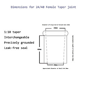Laboy Glass 2000mL 3 Neck Round Bottom Boiling Flask with 24/40 Center & Side Joints Angled Receiving Reflux Flask Multi Neck Apparatus Organic Chemistry Lab Glassware