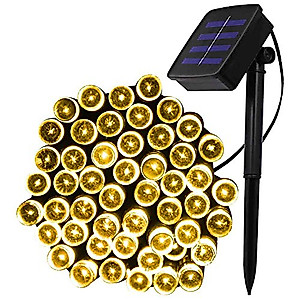 Xunata 171ft Solar Christmas Light, 500 Units LED 2 Modes Solar Powered Fairy String Lights for Outdoor, Gardens, Homes, Wedding, Christmas Party, Waterproof (Warm White)