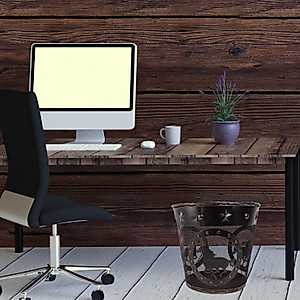 BestGiftEver Wastebaskets with Horse and Star Metal Mesh Wire Copper Finish - Rustic Western Cabin Lodge Ranch Decor