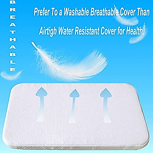 Mecc ecoh Rectangle Baby Bassinet Mattress, 100% Breathable Cover, 2" Thick, Fit for Baby Delight/KoolerThings/ANGELBLISS/YADAQE/Jimglo/BCOL/BabyBond/MMBABY/Mika Micky Bedside Sleeper, 33"x20"