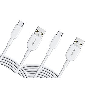Fast Charge 6ft and 10ft Long USB-C Cables Compatible with Amazon Kindle Paperwhite 6.8 (2021 Release)/ Fire 7 (2022 Release) - Type-C Cord Power Wire Data Sync High Speed Q6V