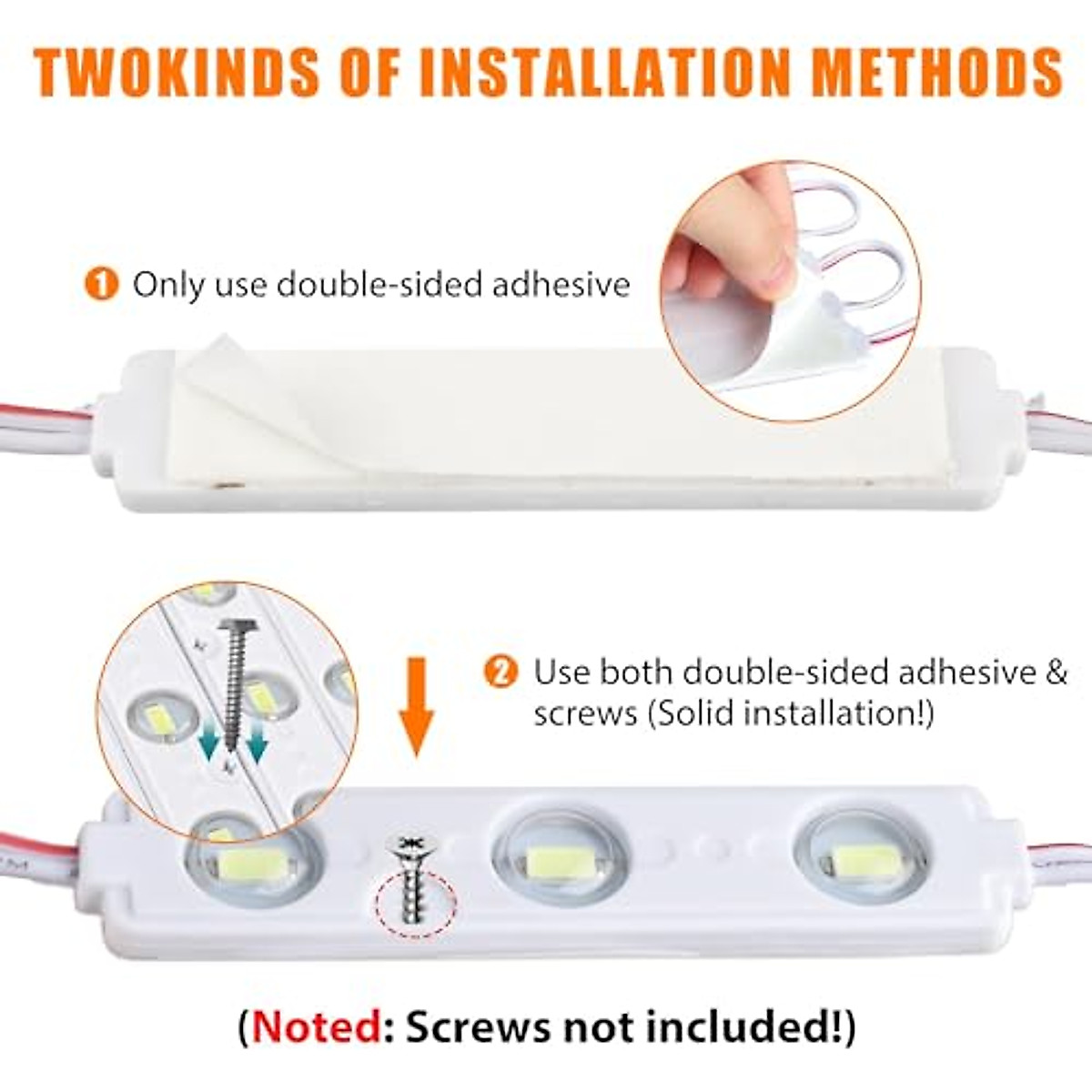 Linkstyle 60 LEDs 12V Van Interior Light Car LED Ceiling Lights Kit, Super Bright Lighting Dome Lamp for Van RV Truck Auto Vehicle Boats Caravans Trailers Lorries Bus Camper (20 Modules, White)