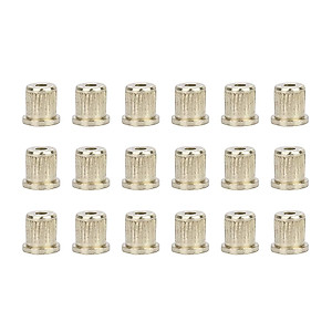 Bnineteenteam 18 Pcs Brass Guitar Through Body Strings Ferrules for Electric Guitar
