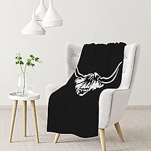 Highland Scottish Cow Blanket Ultra-Soft Throw Blanket for Sofa Lightweight Quilt Warm Fleece Throws Plush
