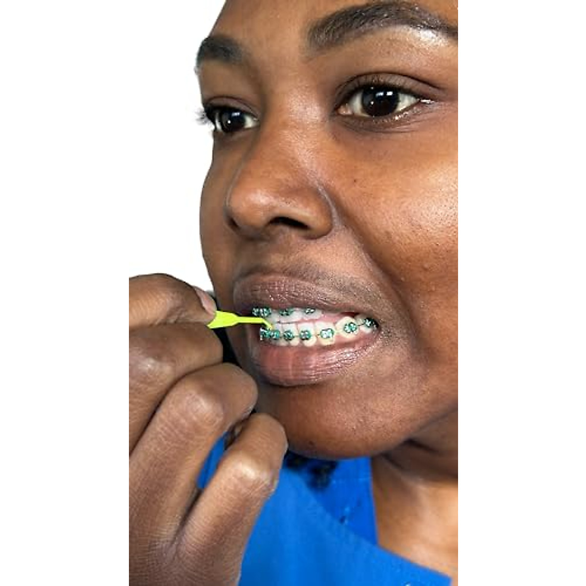 Flosser for Braces| Ortho Floss| 300 Count Bag| Pack of 6 Bonus 4 Interdental Brush| Floss Dental Pick Fits Between Brace Wire and Teeth| Quick and Easy Braces Floss