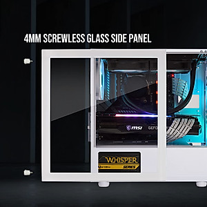 BitFenix Nova Mesh mATX (Micro ATX, Mini ITX) High Airflow PC Gaming Case ARGB Edition White, 3 x ARGB Fans Pre-Installed, 240mm AIO Support at Top, GPU Length Support Up to 345mm (Micro ATX, White)