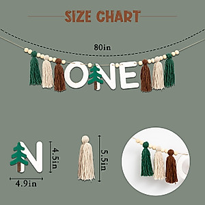 Happy Camper Banner - Wild One Thened Party Decoration, Boys And Girls First Forest Safari Camper Themed Birthday Party Decorated Banner, Jungle Highchair Banner, Adventure Camping First Birthday