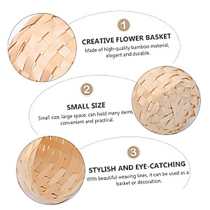 4Pcs Woven Storage Basket Decorative Baskets and Sundries Organizers for Home Natural Wicker Design