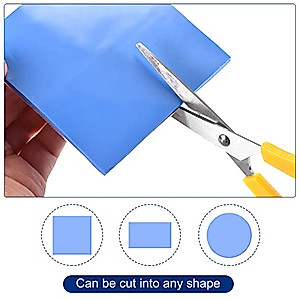 MECCANIXITY Thermal Pad Heat Conduction Silicone Pads Conductive 100 x 100 x 4.5 mm 1.5W for Components Gap Filler Blue