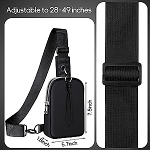 Small Sling Bag for Women Crossbody Fanny Packs Purses Chest Bags with Adjustable Shoulder Belt for Travel Sport Camping（Black）