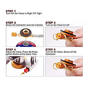 [2021 latest upgrade]Windproof Portable Camping Gas Stove,3500W With conversion adapter Folding Camping Stove with Pressure Ignition, Portable Stove, Suitable for Outdoor Backpacking/Hiking